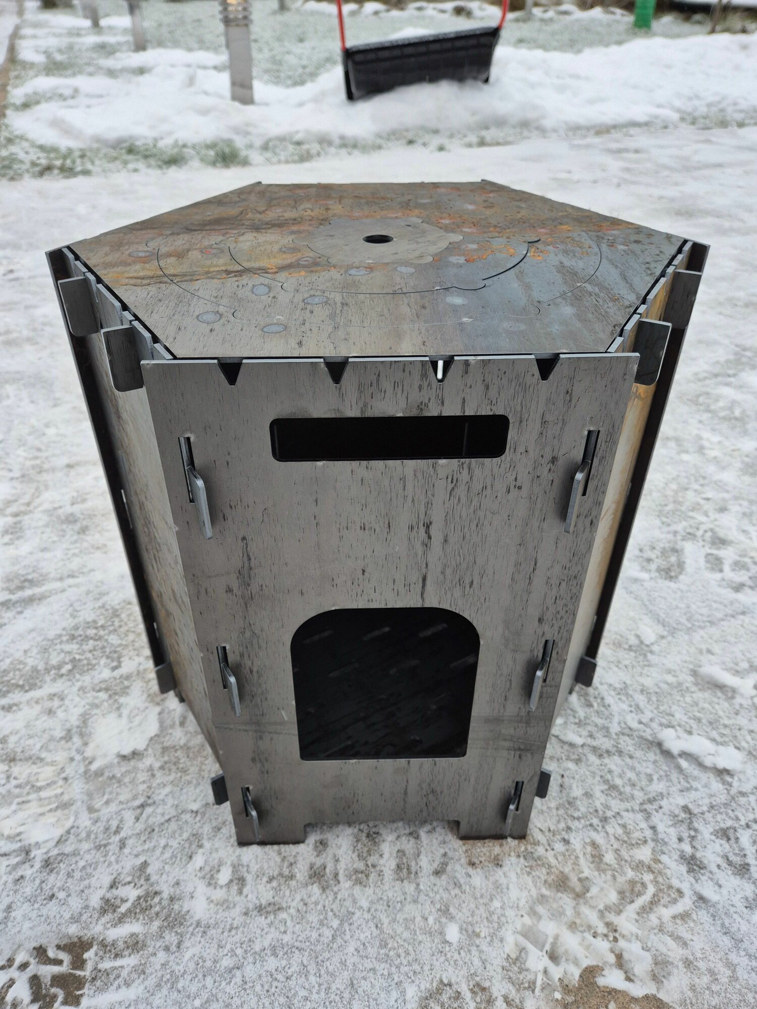 Печь мангал, костровая чаша разборная для казана, 3 мм модель 221