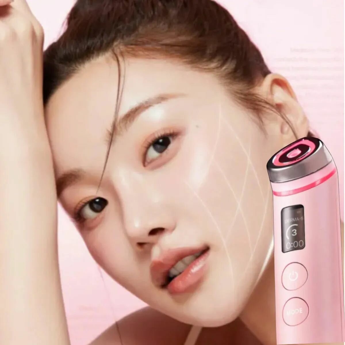 Микротоковый массажер для лица AGE-R Booster Pro PINK Edition
