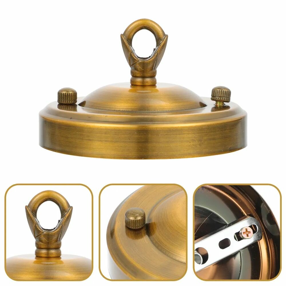 Крышка Для Потолочной Люстры, Железо, Золотистый, Простой Ретро Дизайн, Для Освещения В Жилых Помещениях, 1 Комплект