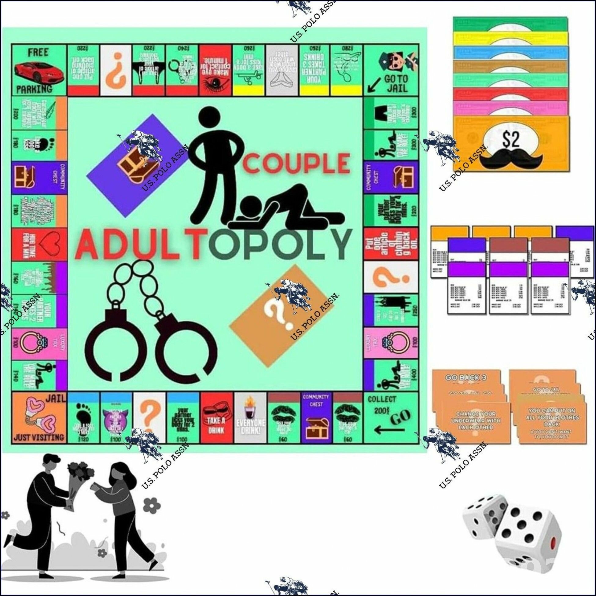 1 Набор настольной игры Adultopoly для пар для спальни Игры для пар
