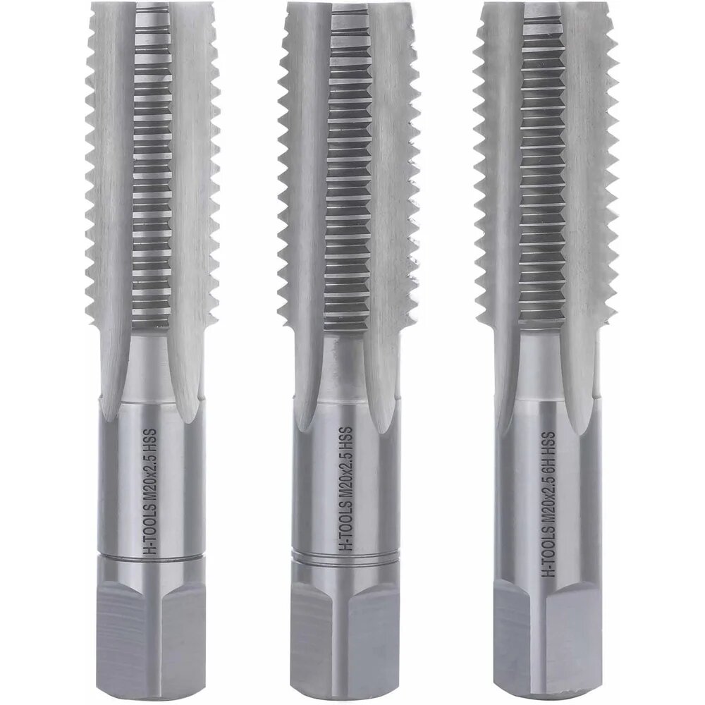 Набор метчиков из 3-х шт. H-Tools М20 шаг 2.5мм DIN352 HSS-G 230200HT