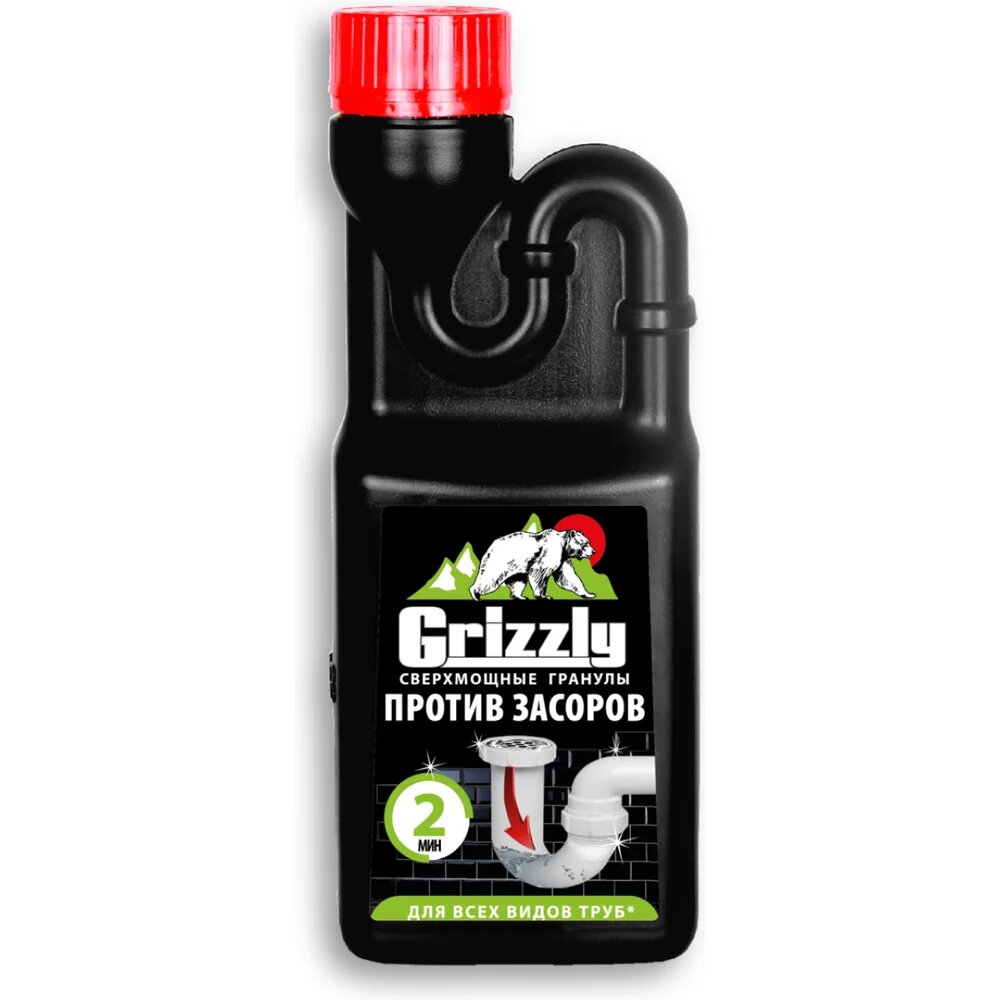 Сверхмощное средство GRIZZLY для прочистки труб, гранулированное, 600 г 309332