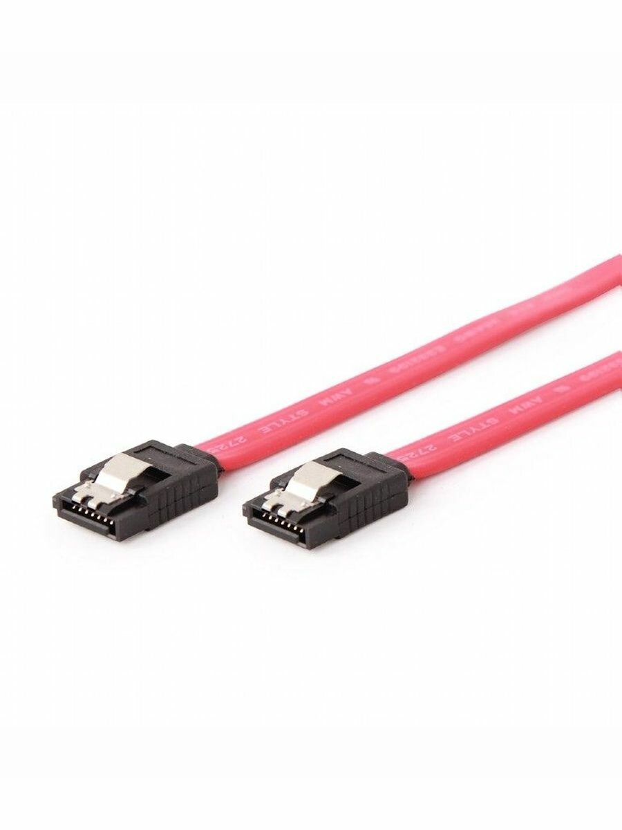 Bion Кабель SATA Serial ATA III металлическая защелка, 50см, красный BXP-SATAM-DATA-50CM