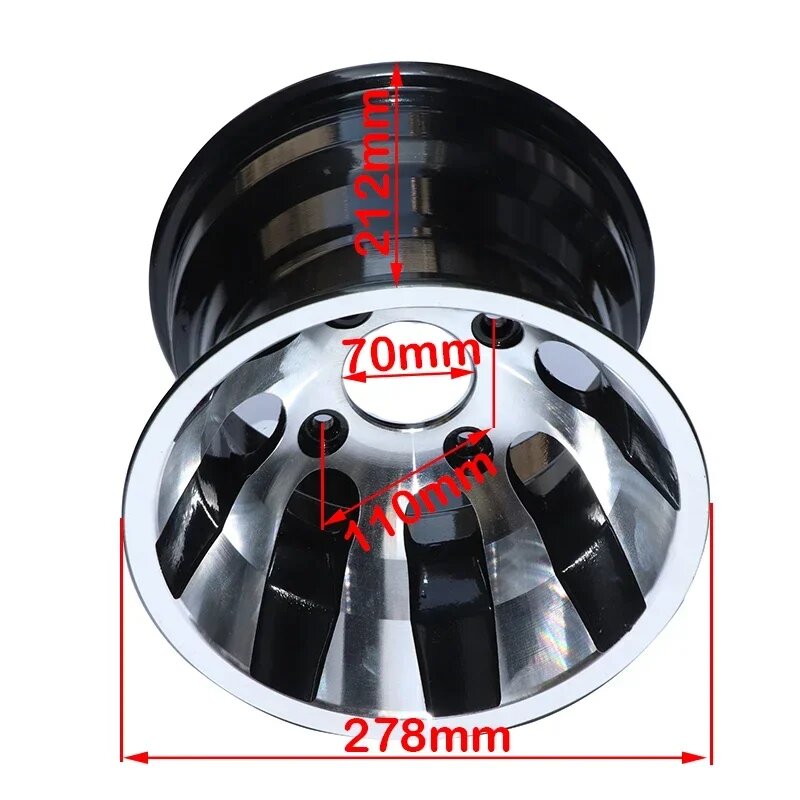 ATV 10-дюймовые передние колеса из алюминиевого сплава, диски 10 x 8 квадроциклов, китайский Rear