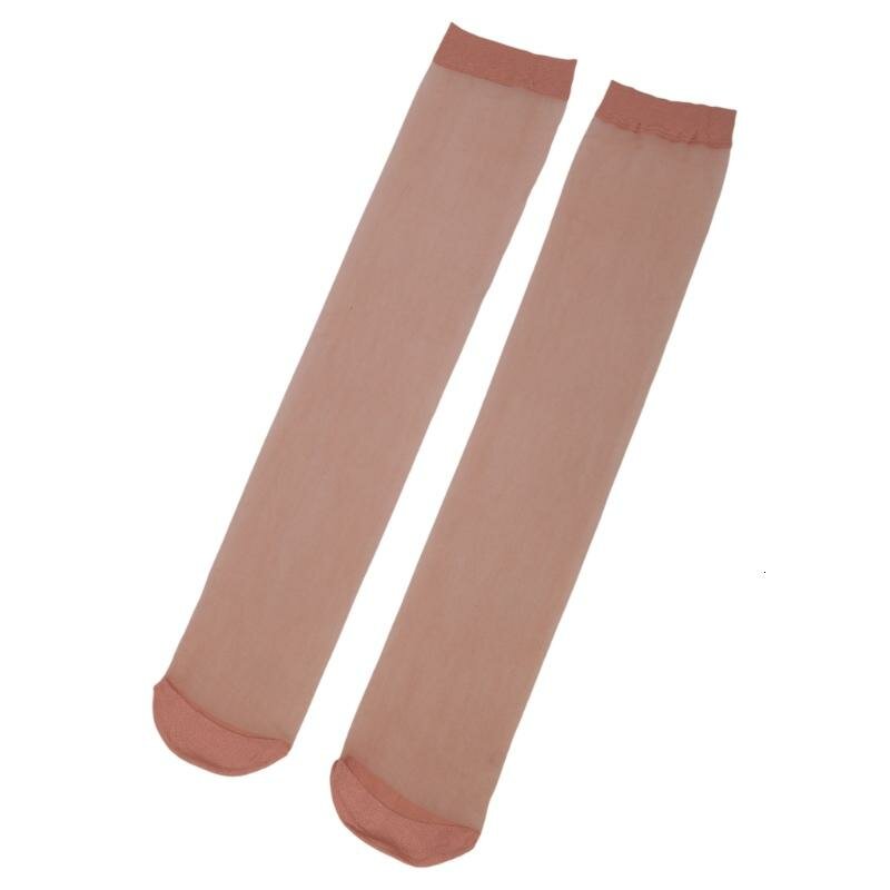 Женские шелковые колготки до колена, 1 пара, Коричневый