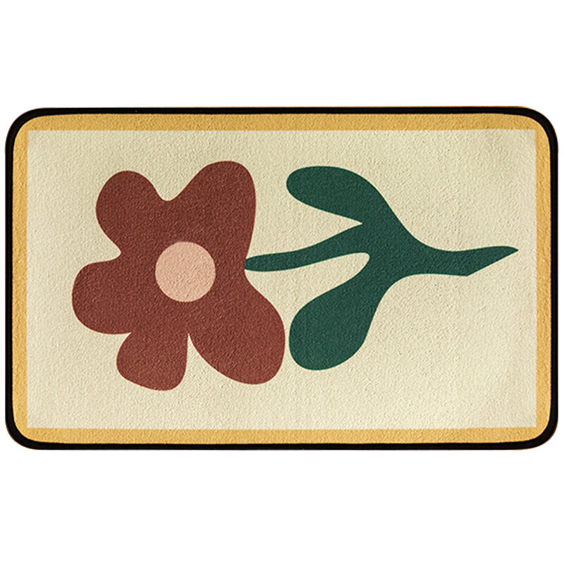 Коврик для входа Small Flower с противоскользящим покрытием 80x120 см для прихожей, ванной и холла