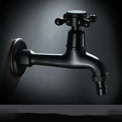 Современный черный бронзовый G1/2 декоративный уличный смеситель для сада, кран для ванной комнаты, стиральная машина, смеситель для швабры, только холодная вода