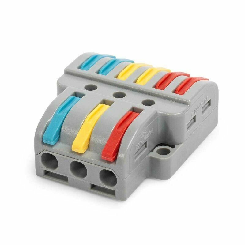 Клемма проходная КВТ ответвительная СМК 222-436, серый