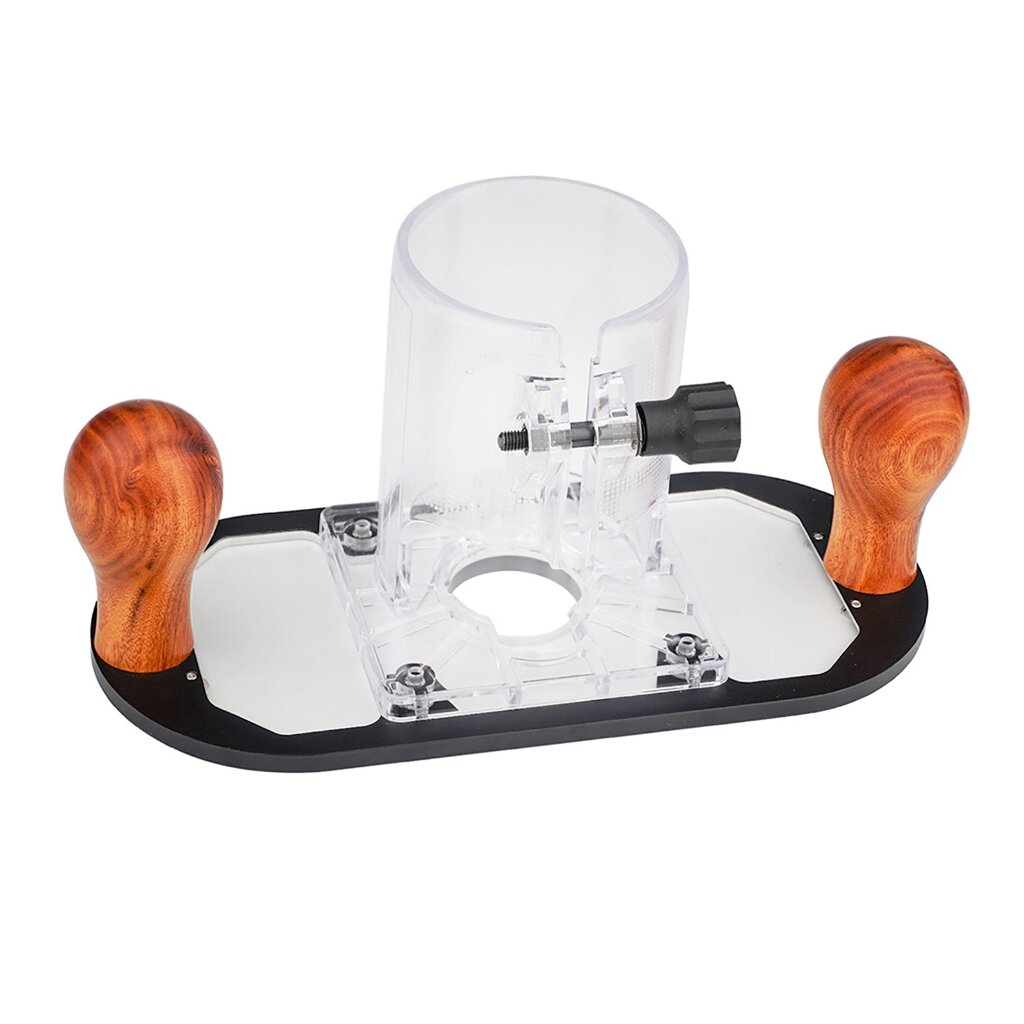 Погружное Основание Ручного Фрезера для Обрезного Станка диаметром 65 мм Основание Из Алюминиевого Сплава с Круглой Фиксирующей Конструкцией Деревянная Ручка