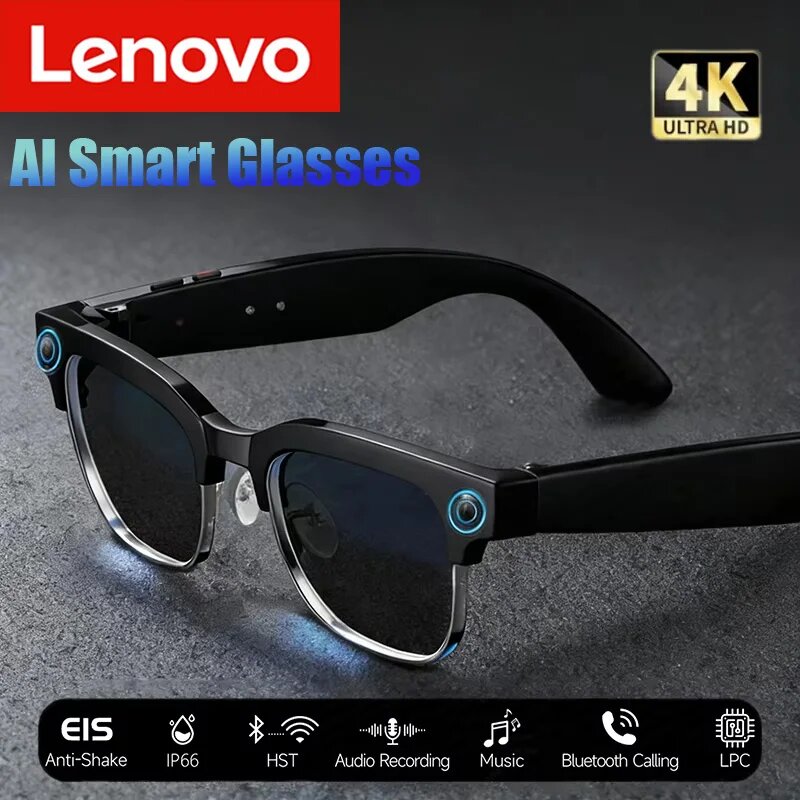 Lenovo HD 4K умные очки Photochromic Black