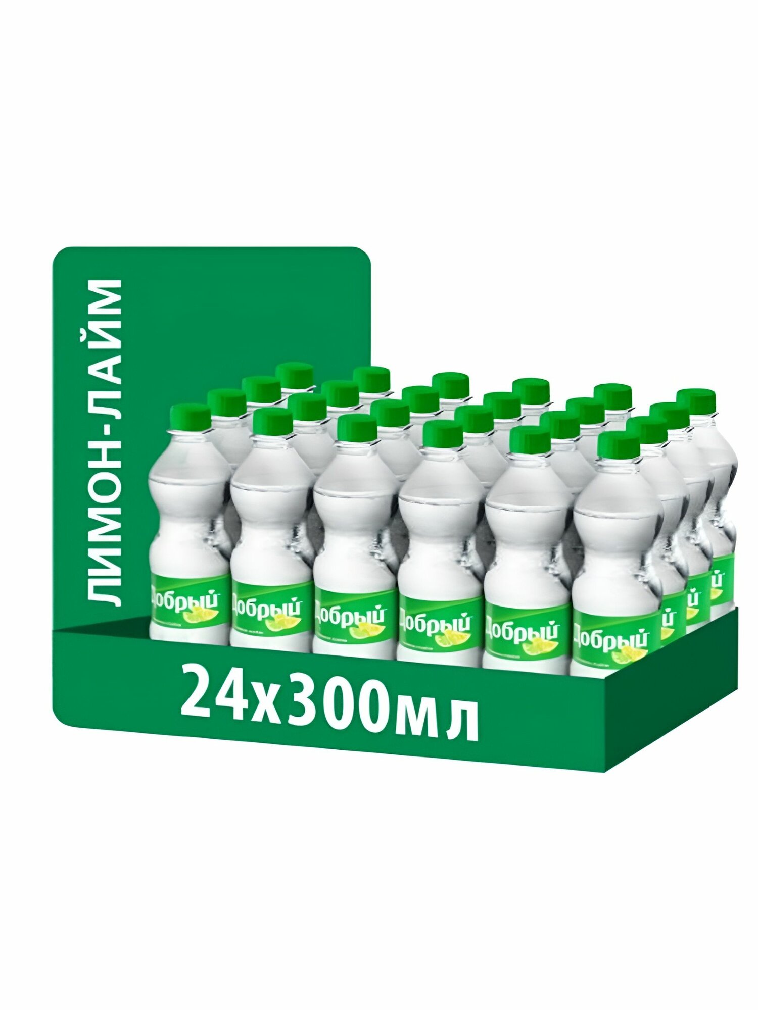 Напиток Добрый Лимон-лайм газированный, 0,3 литр. ПЭТ. Упаковка 24 шт.