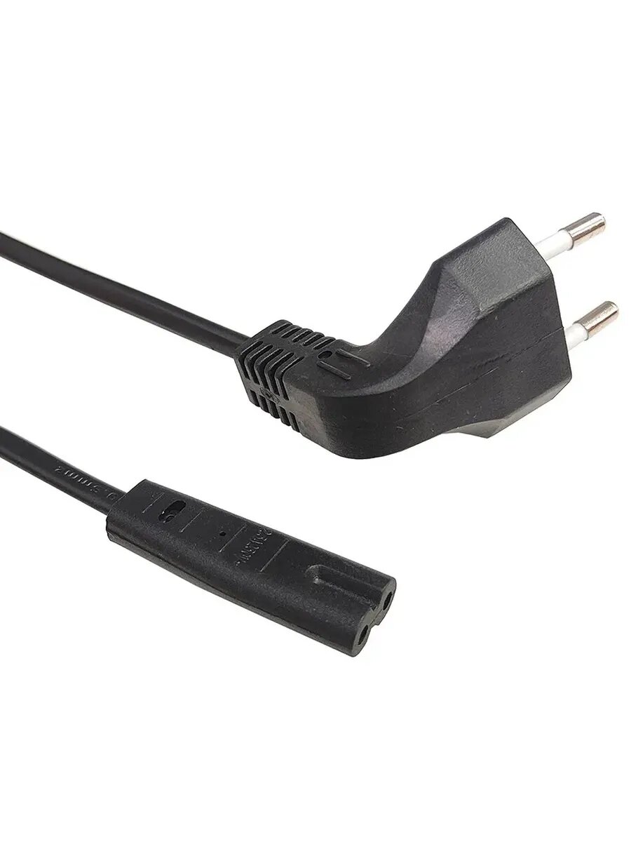 Кабель питания Filum FL-PC2.5-EUA-C7-3M CEE 7/16 угловая -С13, 2х0.5, 220В, 2.5A, чёрный, 3м