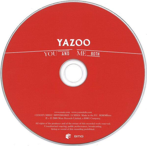 Компакт-диск YAZOO - You And Me Both (1 CD) — фото 1