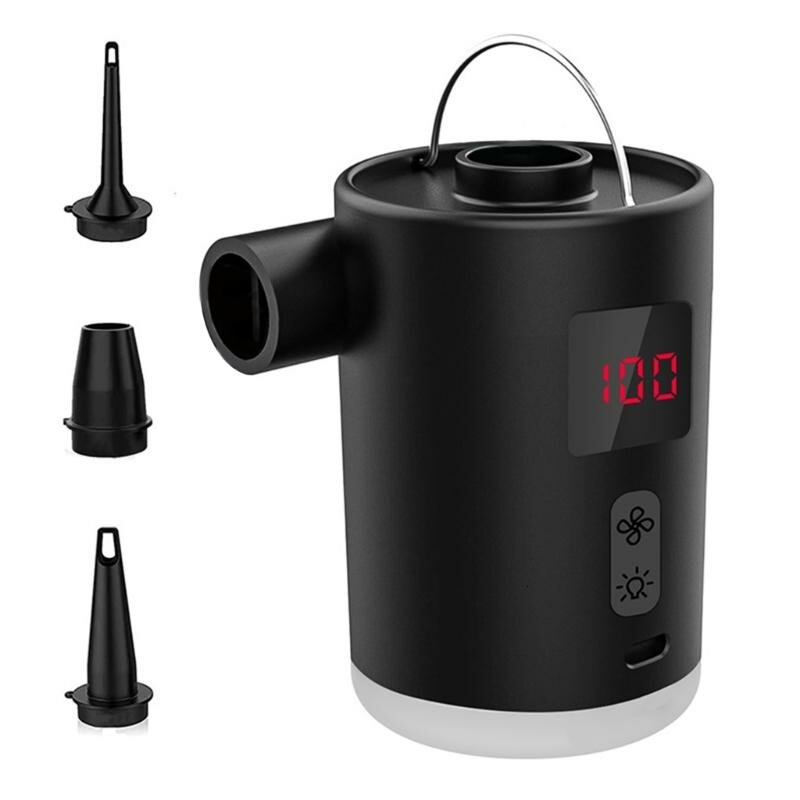 Портативный электрический насос для надувных досок, Черный