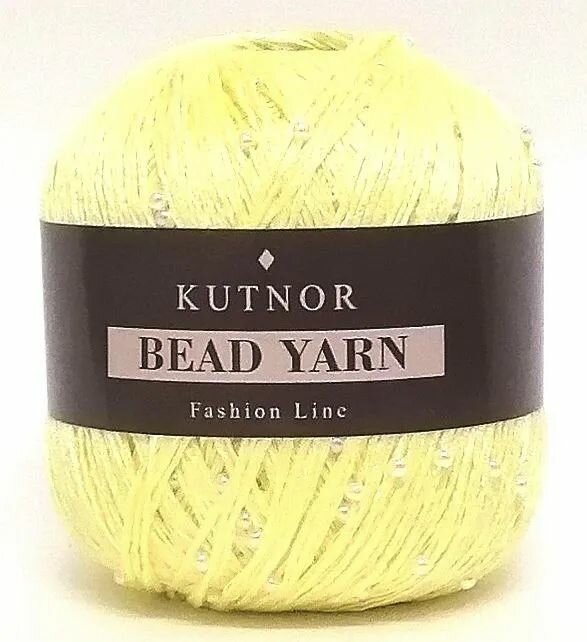 Пряжа Kutnor Bead Yarn 31 (4 мотка по 50г/190м) лимонная нуга