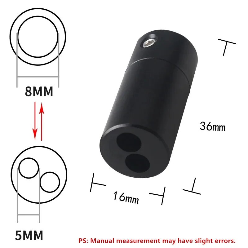 Разветвитель от 1 до 2, Hi-Fi аудио, динамик из алюминиевого сплава, разъем типа «банан», RCA, кабель, провод, Y-разветвитель, сделай сам, черный разъем для наушников 1pcs, Black 8mm-5mm