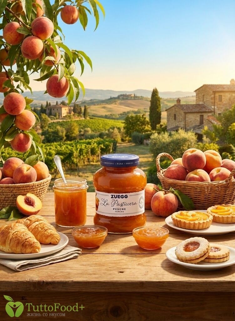 Конфитюр ZUEGG для выпечки из персиков 700г