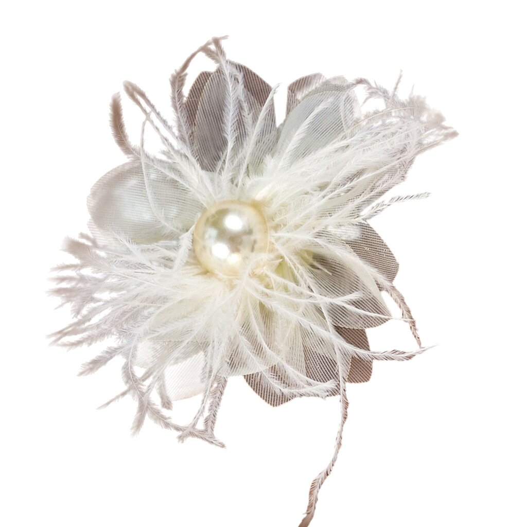 Аппликация из перьев с жемчугом, Цветочная аппликация для шитья, художественная брошь для рукоделия