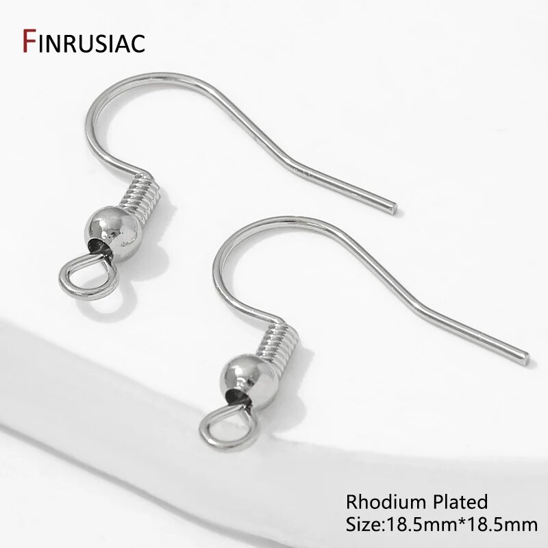 Фурнитура для украшений FINRUSIAC, позолоченные крючки для сережек, латунь, 50 шт
