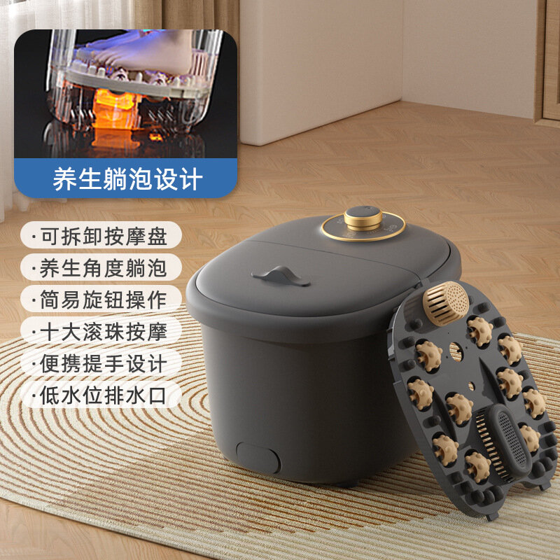 Новая ванночка для ног с полностью автоматическим массажем и подогревом, ведро для замачивания ног, домашняя ванночка для мытья ног, электрическая ванночка для замачивания ног с постоянной температурой, оптовая продажа