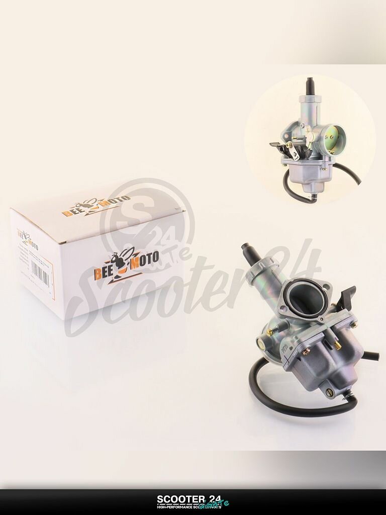 Карбюратор на китайский мотоцикл / эндуро / мопед CB / CG 200-250, TTR250 PZ30 (ручной дроссель) "BEEZMOTO"