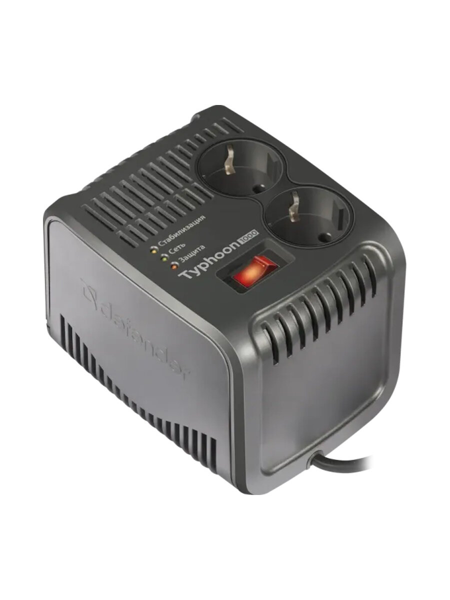 Стабилизатор напряжения Defender AVR Typhoon 1000 1000 ВА, 320 Вт, 175-285 Вт