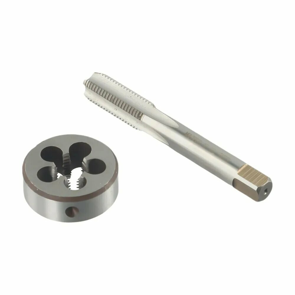 2ШТ Инструмент Для Обработки Металла с Метрической Резьбой HSS M13 x .5mm Правосторонним Метчиком и Штампом