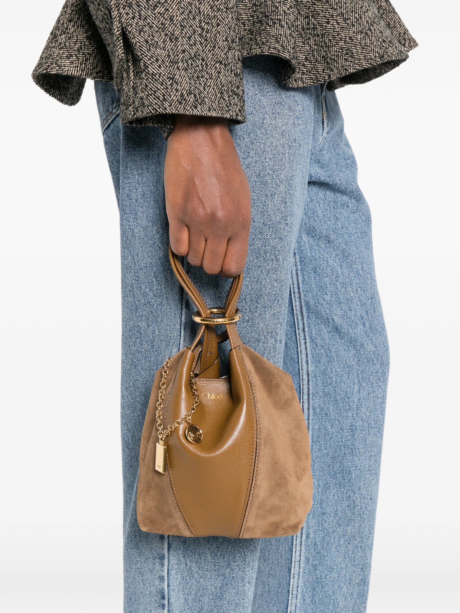 Сумка Chloe Spin, brown — фото 1