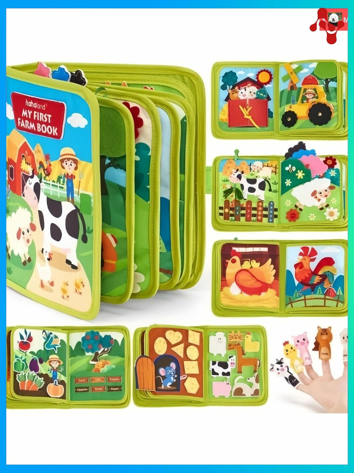 Hute детская развивающая игрушка, книга из сенсорной фетровой ткани, доска для занятий малышей, обучение основным жизненным навыкам, подходит для детей от 1 до 6 лет