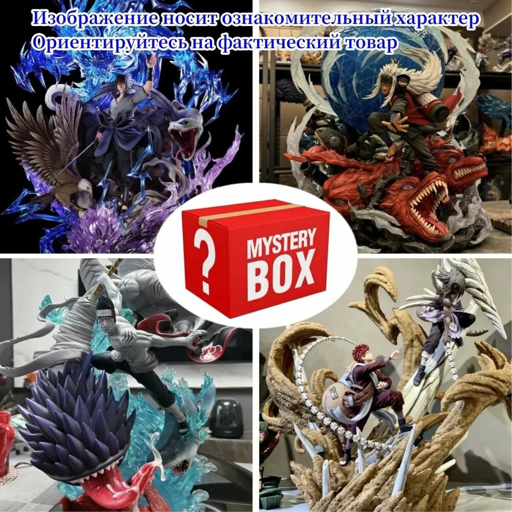 Сюрприз-бокс (Blind Box) с фигурками Наруто, Дзирайи, Минато, Хаширамы. Случайный персонаж. Коллекционная фигурка, идеально подходящая для фанатов аниме.