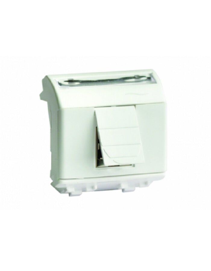 Розетка DKC Brava, RJ-45 CAT5E, защитный IP20, 1 пост, белая