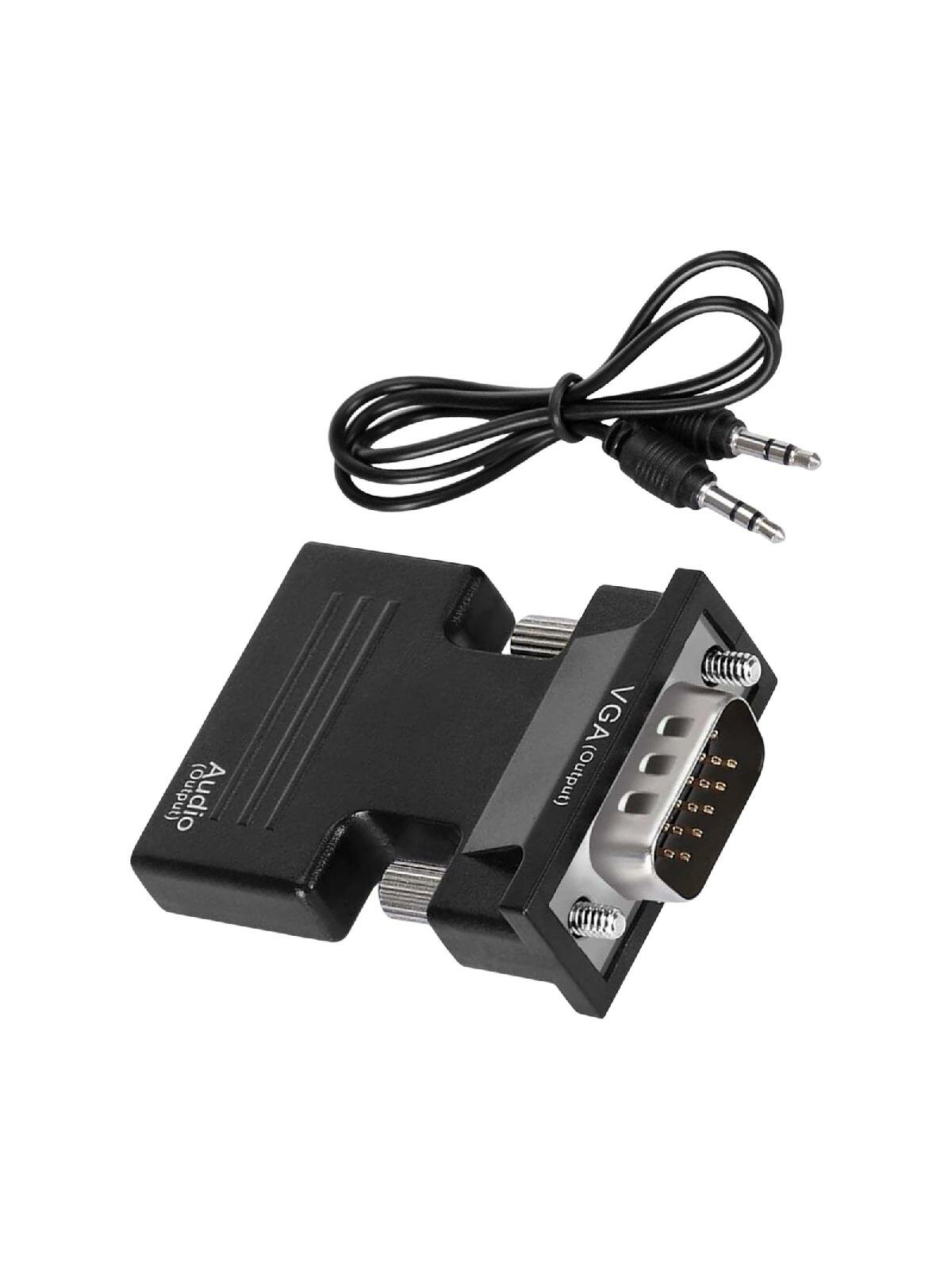 Конвертер HDMI в VGA HDMI женский в VGA мужской со звуком