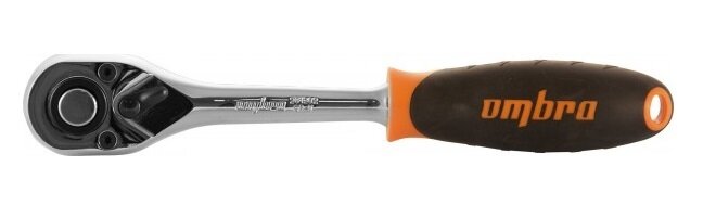 Рукоятка трещоточная 1/4д. DR, 72 зубца, 140 мм Ombra 281402