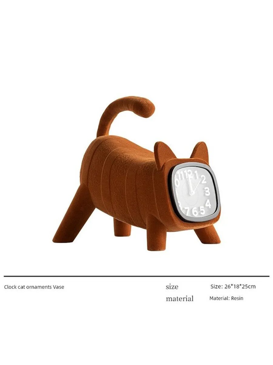 Часы котёнок из смолы - декор для гостиной, стиль