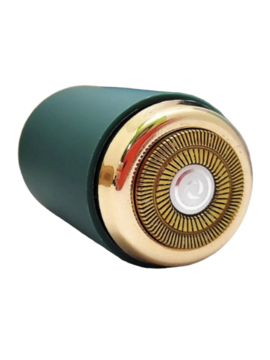 Дорожная аккумуляторная мини электробритва, мини тример, зеленый