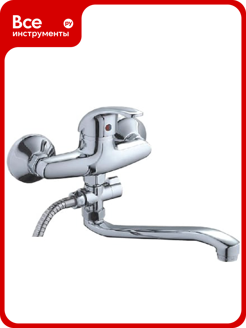 Смеситель для ванны LEDEME картридж диаметр 40 мм, длинный излив, керамический переключатель L30S L2129-B 65698