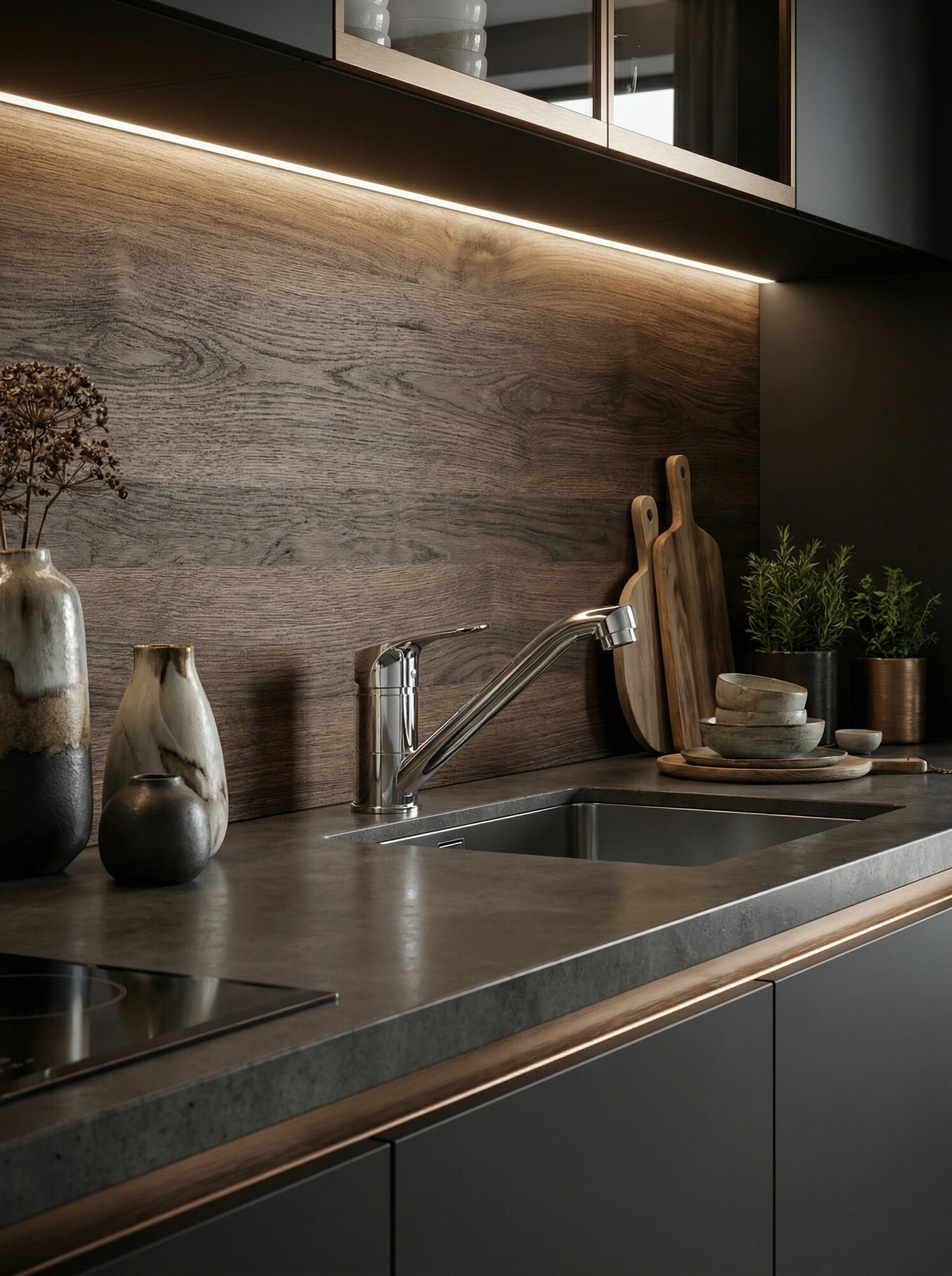 Смеситель для кухни/раковины Land LND05, излив 200 мм, латунный