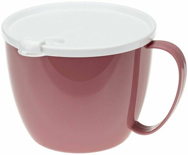 Кружка для супа IDEA 0,7л с крышкой (Ягодный) М 1214 ягодный