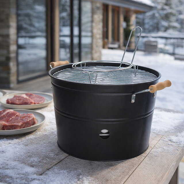 Мангал для барбекю Флэт Айрон 40*33 см черный, Kaemingk, 846416