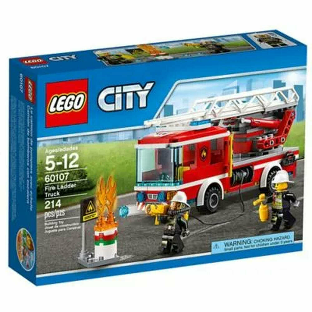 Конструктор LEGO City 60107 Пожарный автомобиль с лестницей, 213 деталей, от 5 лет
