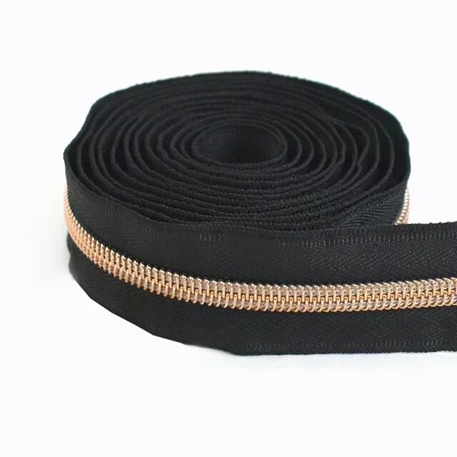 Молния нейлоновая черная No5 BlackRoseGold 20M