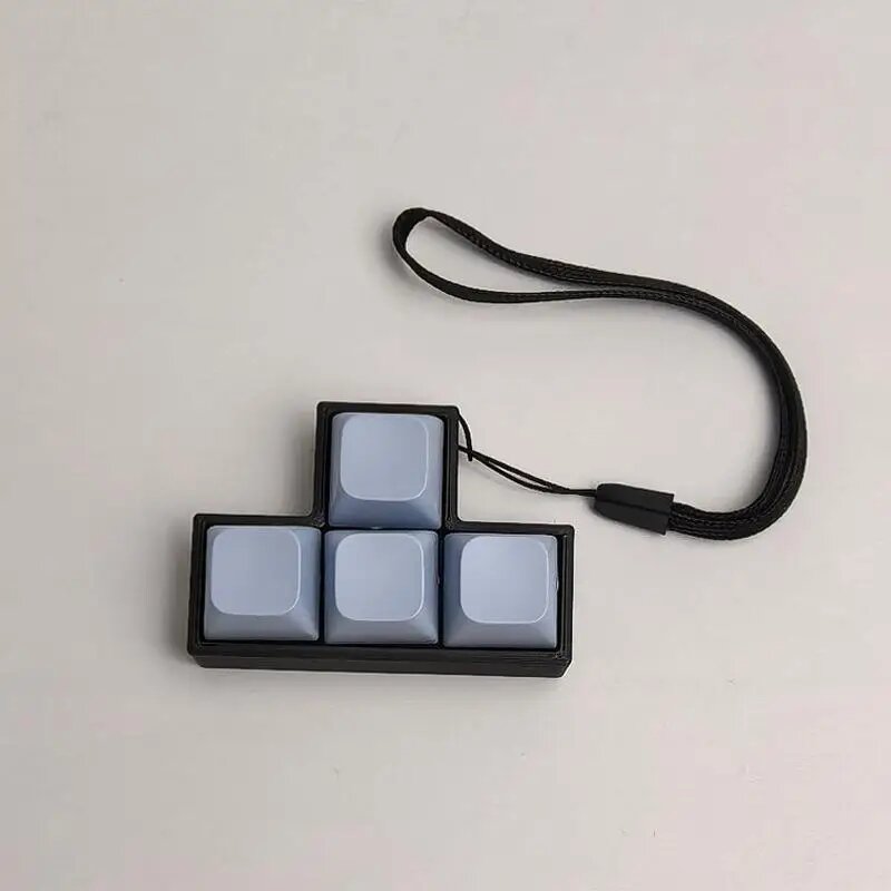 Антистрессовая 4-кнопочная клавиатура-брелок Blue