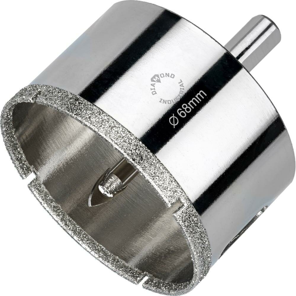 Коронка алмазная по керамограниту и керамике с центрирующим сверлом 68 мм Diamond Industrial DIDCSC068