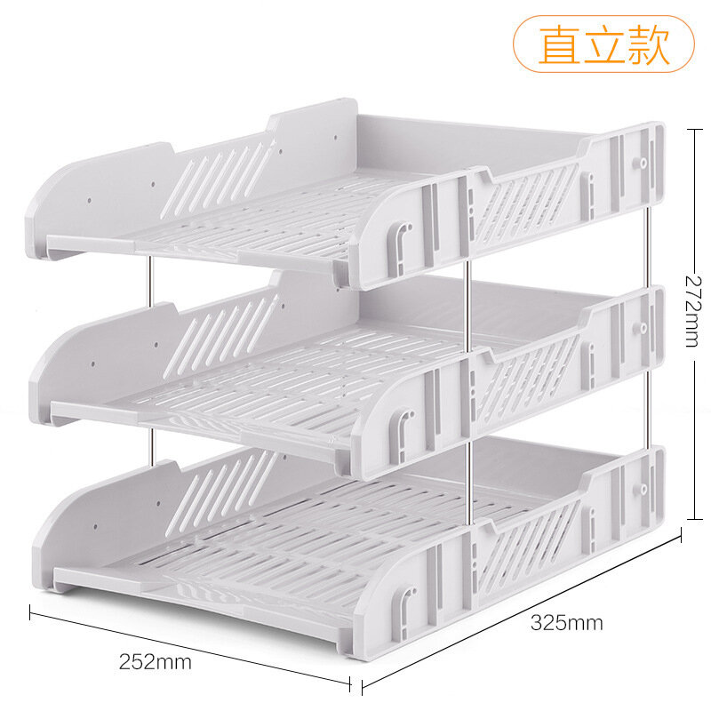Трехслойная рамка для файлов, пластиковый лоток для файлов, стеллаж для хранения, книжная полка, офисные принадлежности, стеллаж для размещения файлов