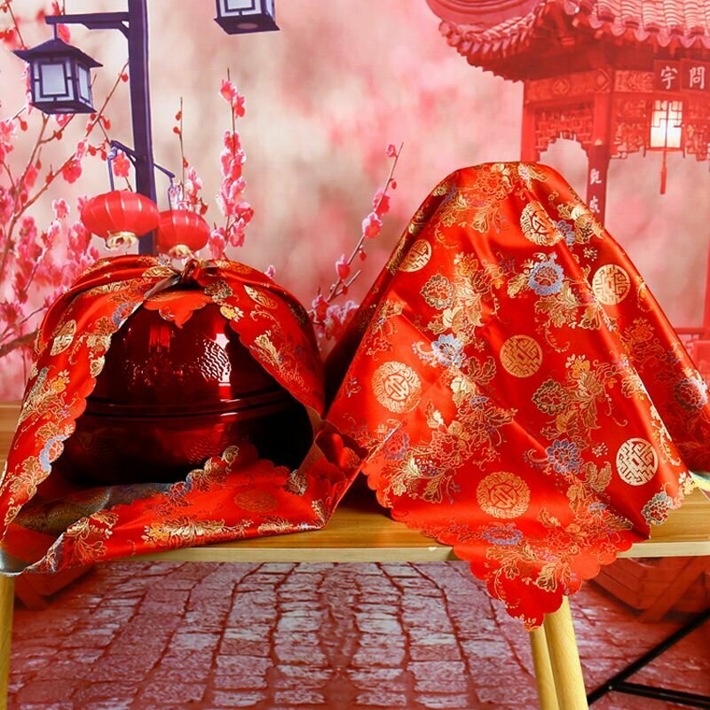 Золотой свадебный таз, свадебный таз невесты, утолщённый таз для туалетных принадлежностей, таз для приданого, красный таз.