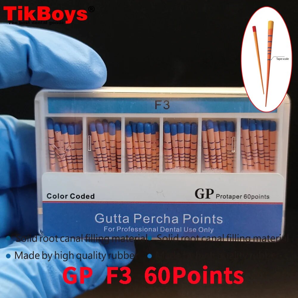 Gutta Percha Points GP F3 60 Points, Цвет: GP-F3-Mark