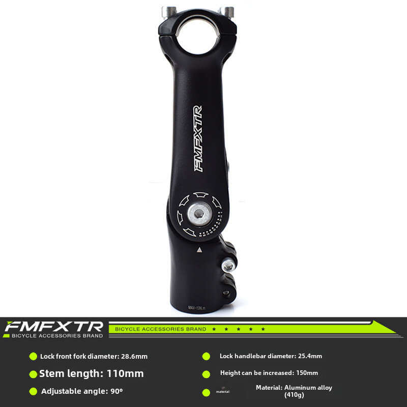 Устройство для повышения высоты руля горного велосипеда, кран, руль для управления, модифицированный велосипед, регулируемый по углу, подъемник для повышения высоты руля, аксессуары (Тест оболочки 28.6*/110 длиной, Универсальный размер)