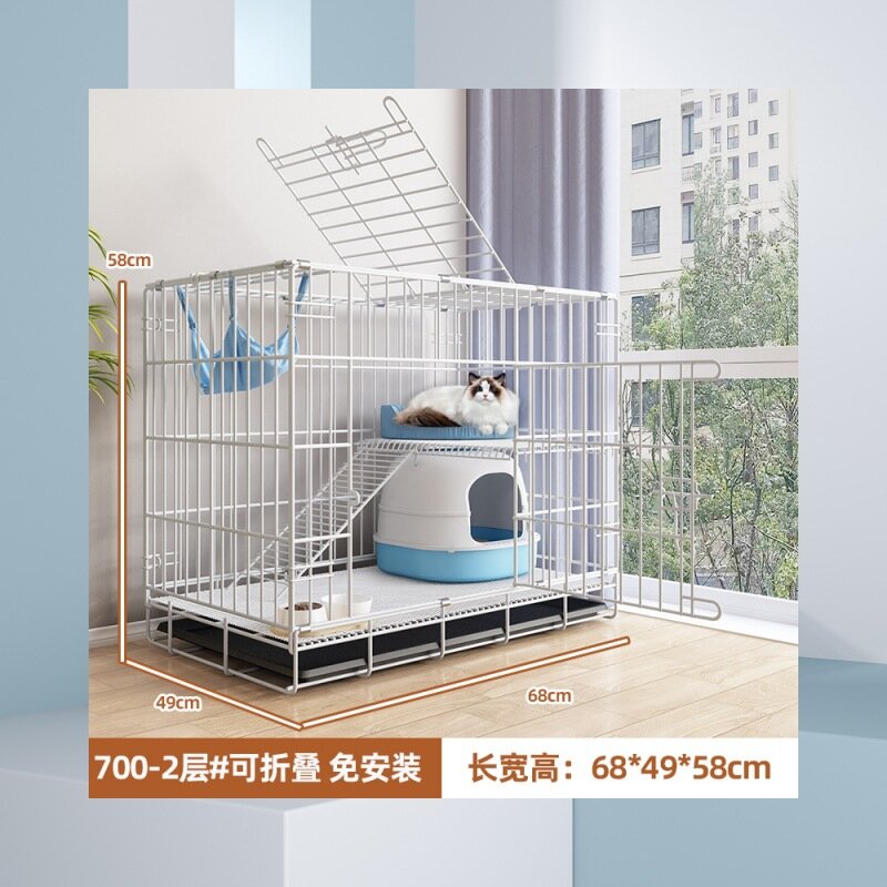 Клетка для кошек для домашнего использования, внутренняя, очень большая, с интегрированным туалетом, кошачий замок, клетка для кошек, домик для лазания