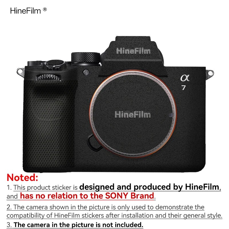 Наклейка HineFilm для Sony A7V, Frosted Black