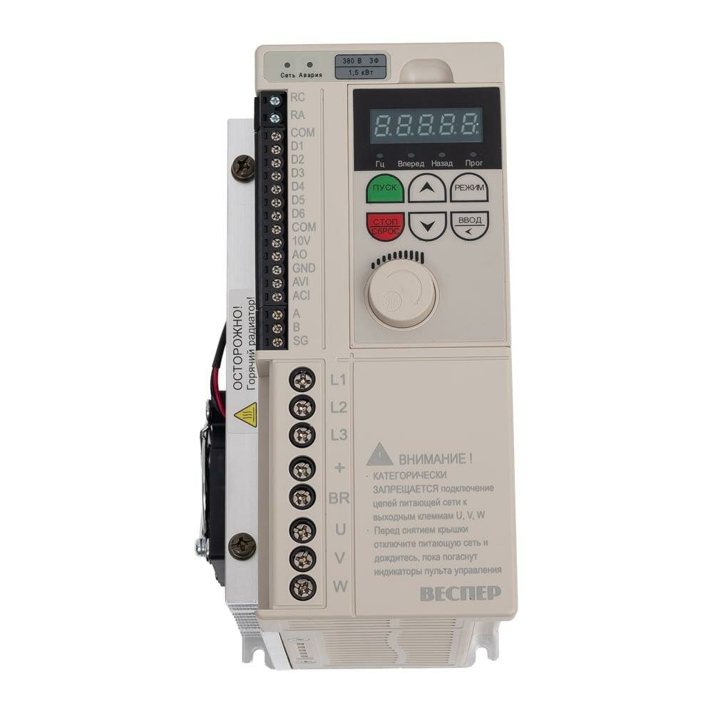 Преобразователь частоты Веспер E4-8400-002H 1,5кВт 380В, со съемным пультом VSP5960